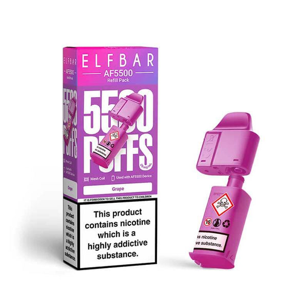 ELFBAR AF5500 Grape Prefilled Pod + Refill | Unique Wholesale UK
